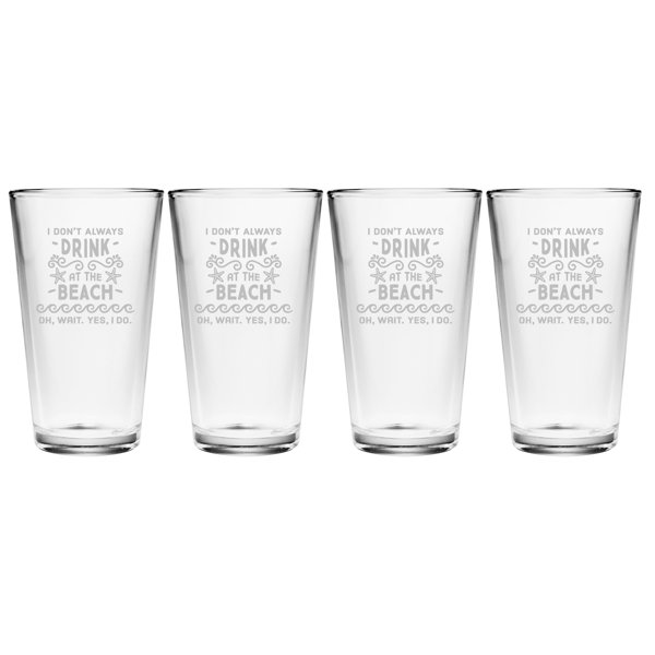 East Urban Home 16oz Pint Glass Set Wayfair